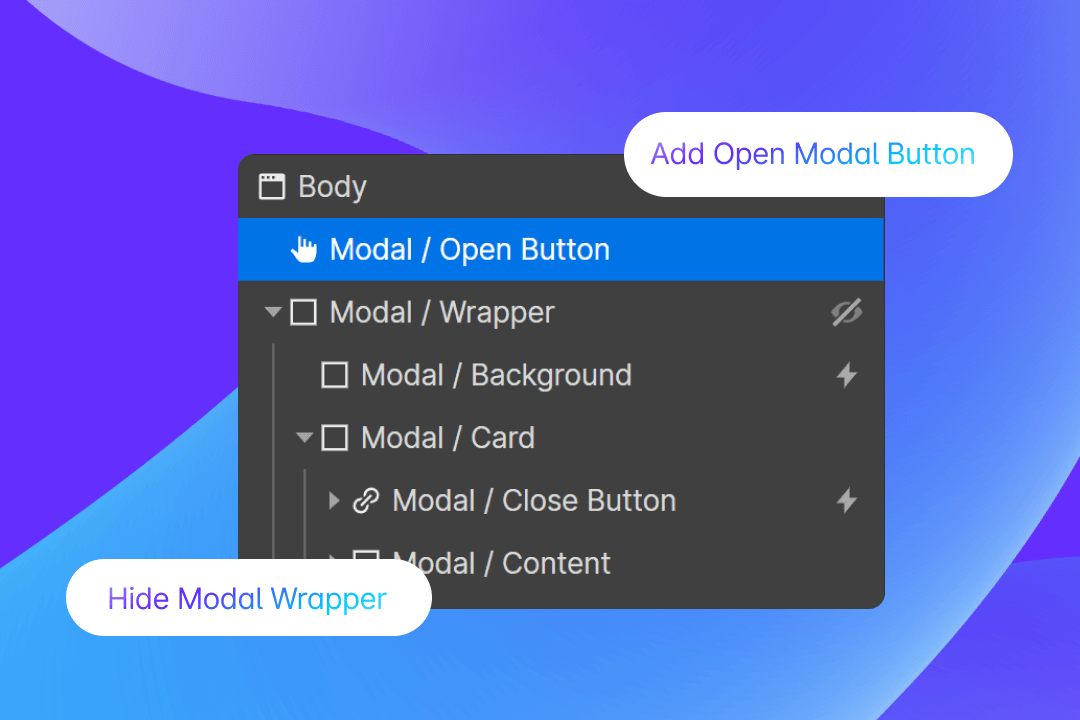 How to build a modal in Webflow | Flowbase